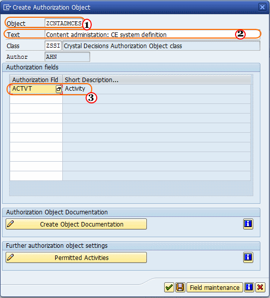 How To Create Authorization Object And Object Class In Sap