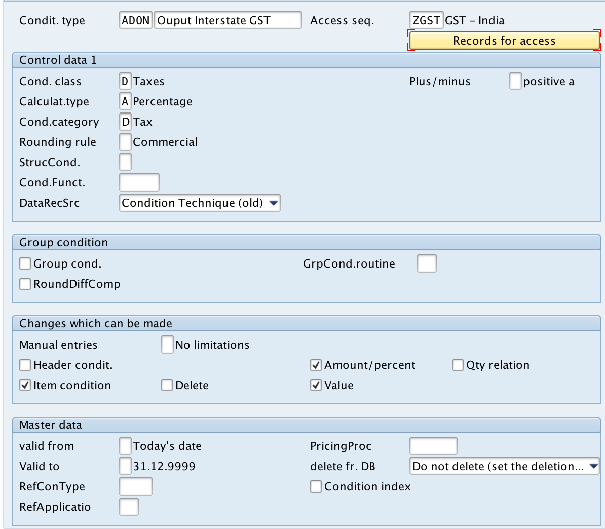 Define Condition Types in SAP for GST - SAP Tutorial Define Condition Types in SAP for GST - SAP Tutorial